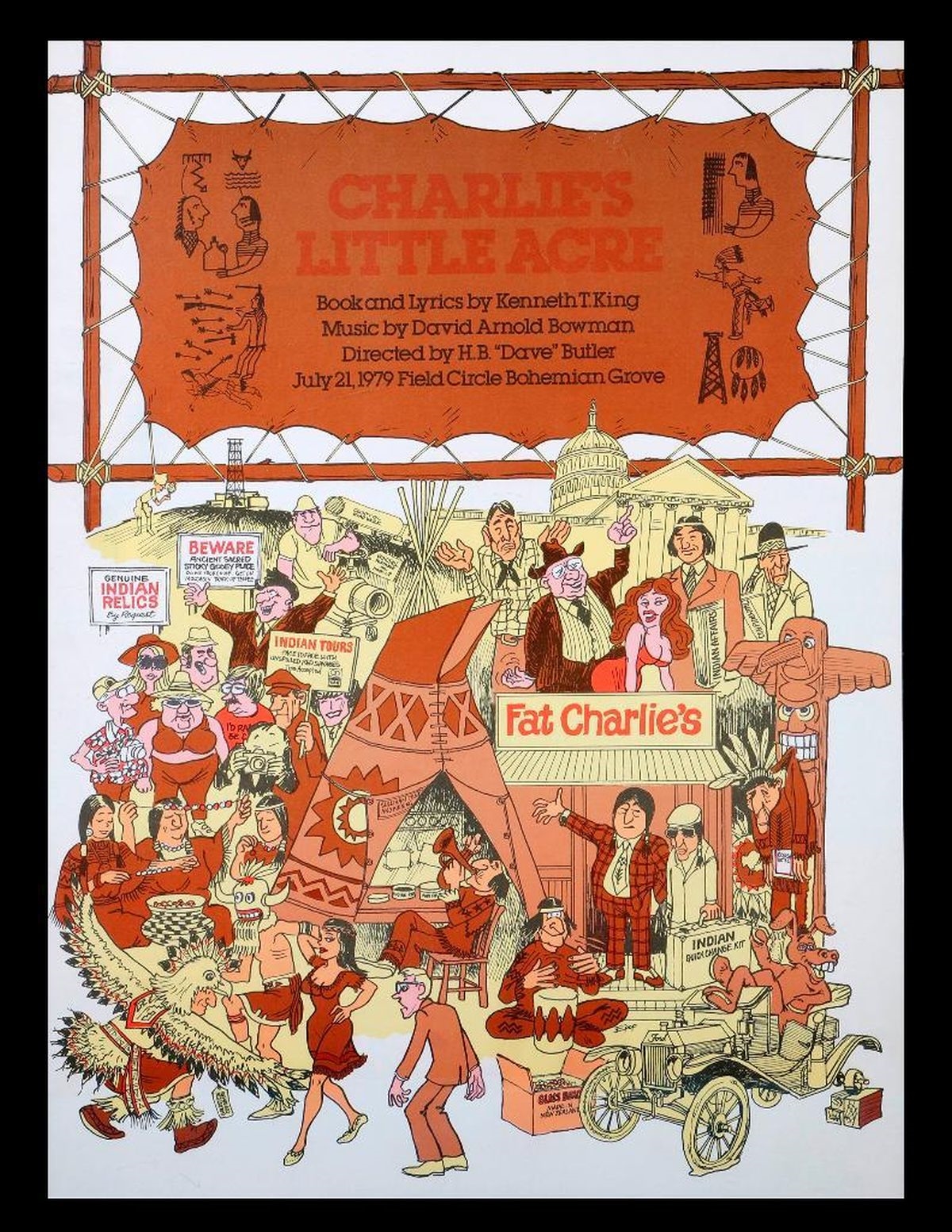Wayne Pope | Charlie's Little Acre, 1979 Bohemian Grove Poster | MutualArt