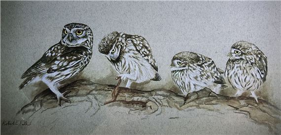 Robert E. Fuller | A Hoot of Owls | MutualArt