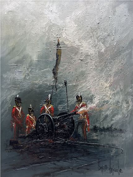 Ben Maile | Gun Smoke' 19th Century Redcoat Soldiers Firing a Cannon ...