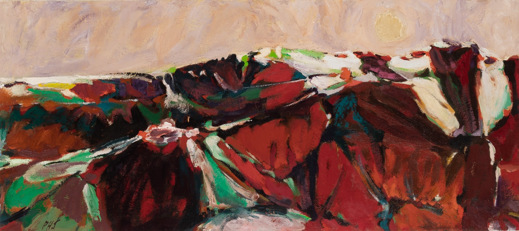 Paul Haller Jones | Landscape in Red | MutualArt