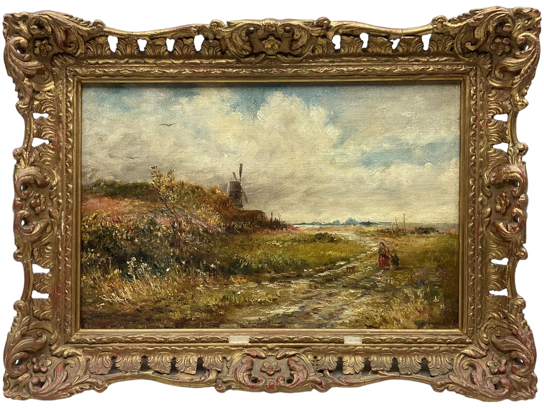 William Manners | Figures on a Path with Windmill | MutualArt