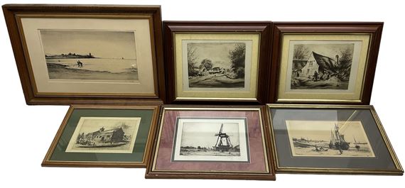 James MacIntyre | Collection of six etchings by James Macintyre | MutualArt