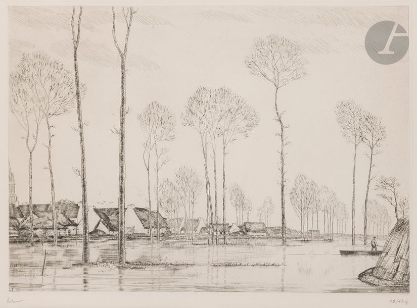 Jean-Émile‏ Laboureur | The flooded Brière (1932) | MutualArt