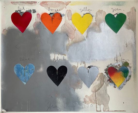 Jim Dine | DINE Jim. Coeurs. 1970. Affiche lithographique.... - Lot 68 ...