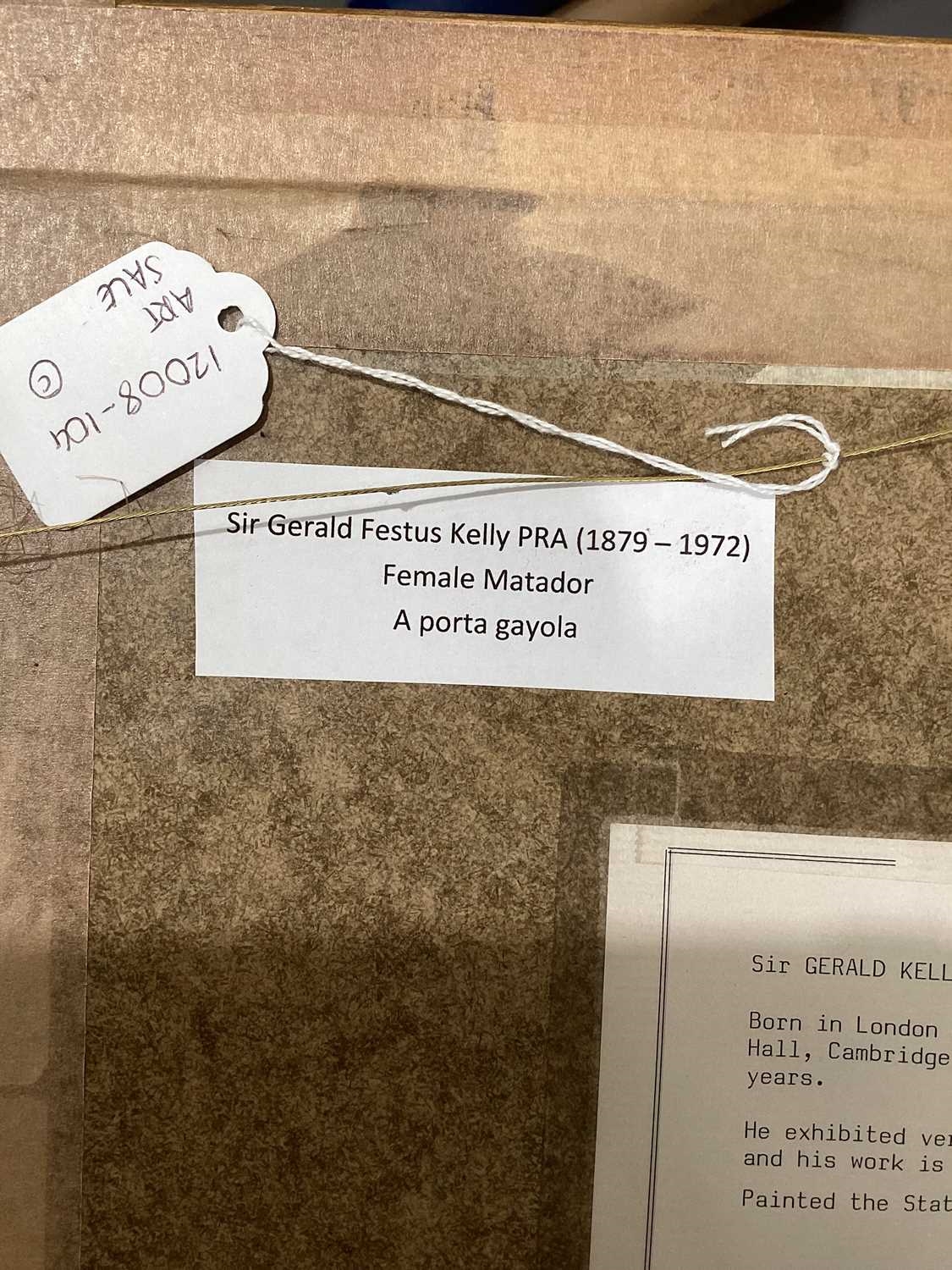 Gerald Festus Kelly | Sir Gerald Festus Kelly (British, 1879-1972), Female Matador A porta ...