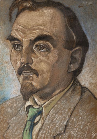Harry Kernoff | Portrait of Desmond McCarthy (1956) | MutualArt
