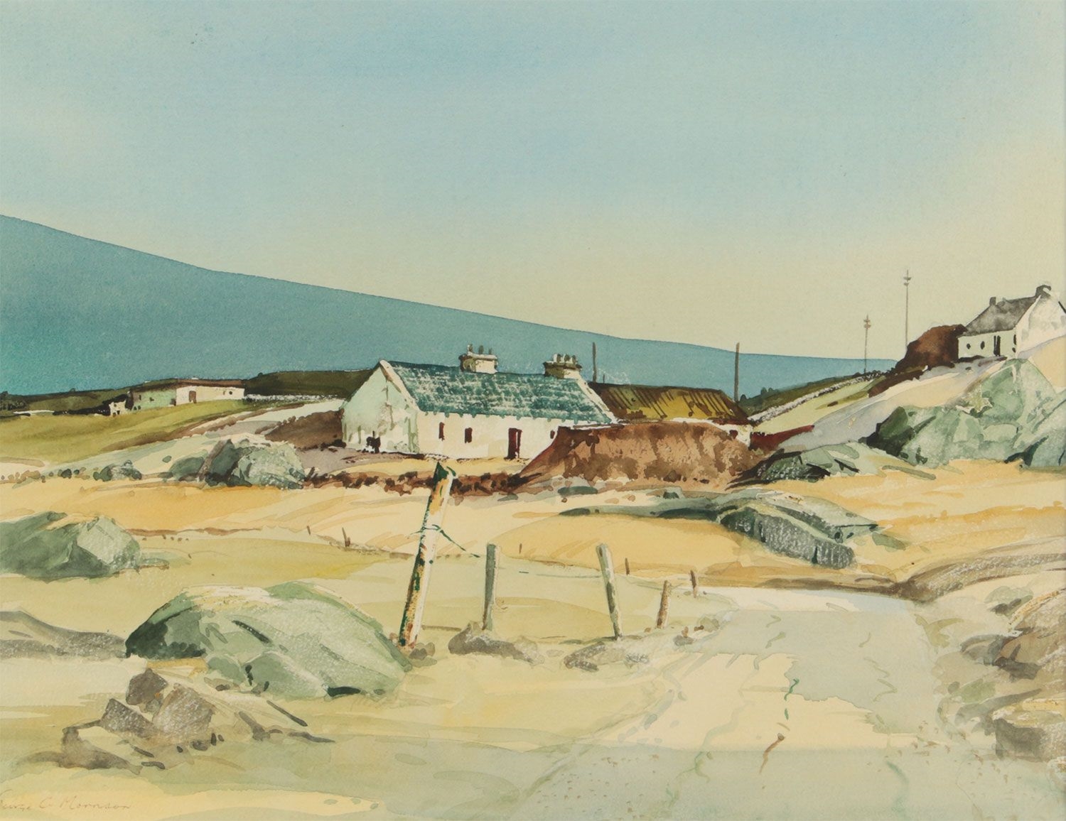 George C. Morrison | COTTAGES NEAR ROUNDSTONE | MutualArt