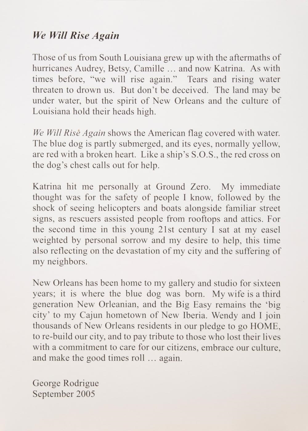 George Rodrigue | We Will Rise Again (2005 - 2006) | MutualArt