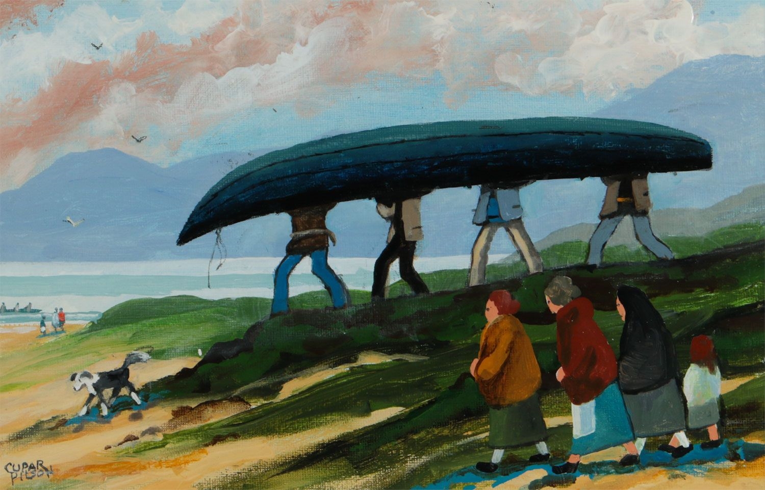Cupar Pilson | LAUNCHING THE CURRAGH, KILLARY HARBOUR | MutualArt