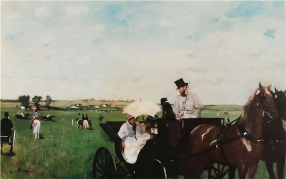 Edgar Degas | AT THE RACES IN THE COUNTRYSIDE | MutualArt