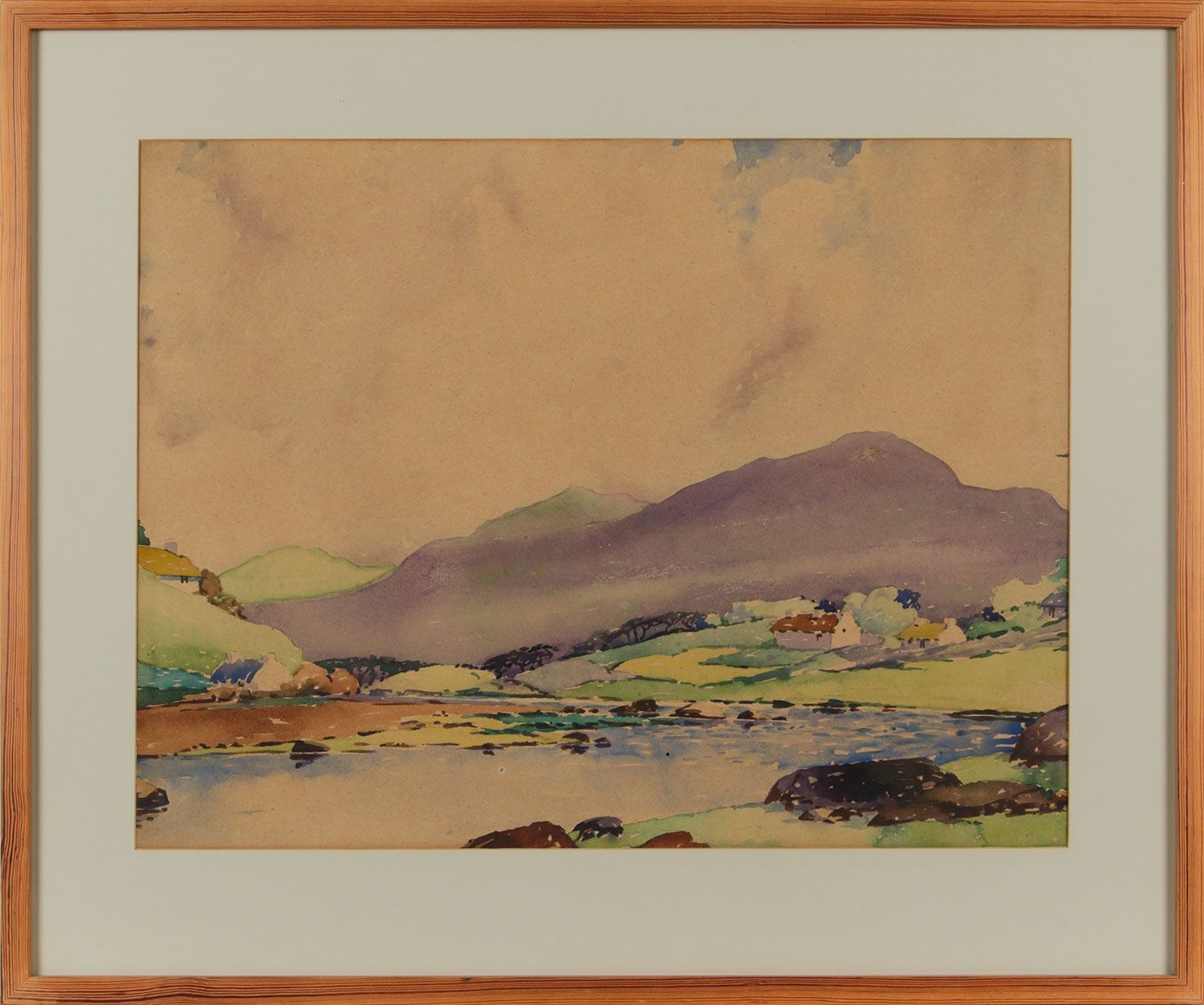 James Stanley Prosser | RIVER BY THE COTTAGES | MutualArt