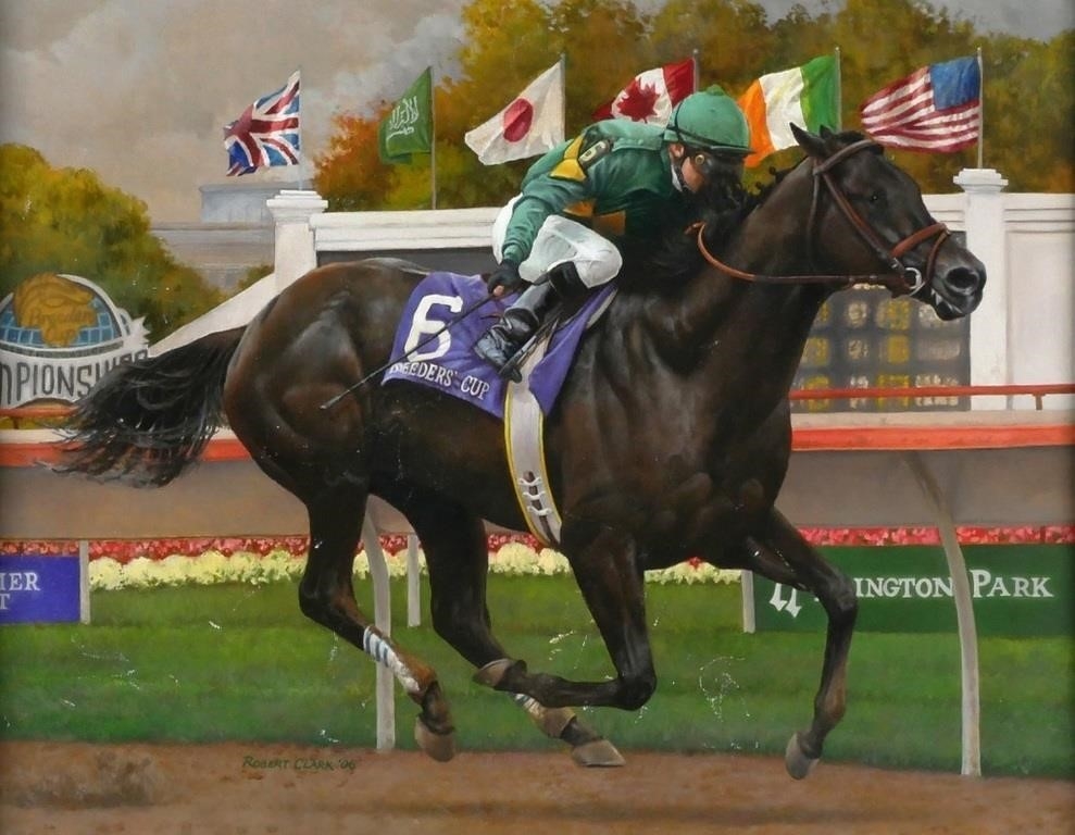Robert Clark | ROBERT CLARK Horse Racing Painting | MutualArt