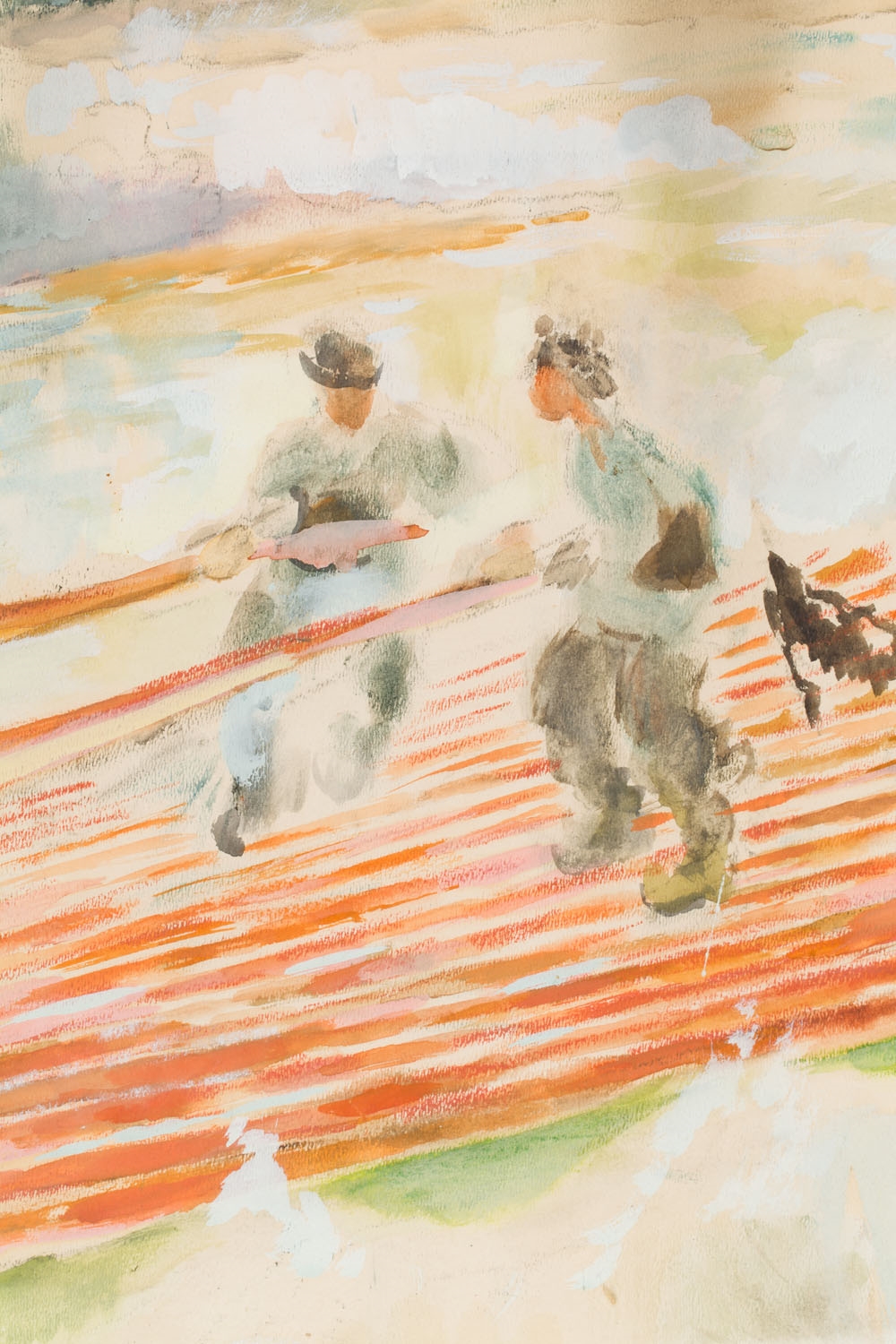 Kazimierz Sichulski | Flow on the Prut River watercolour | MutualArt