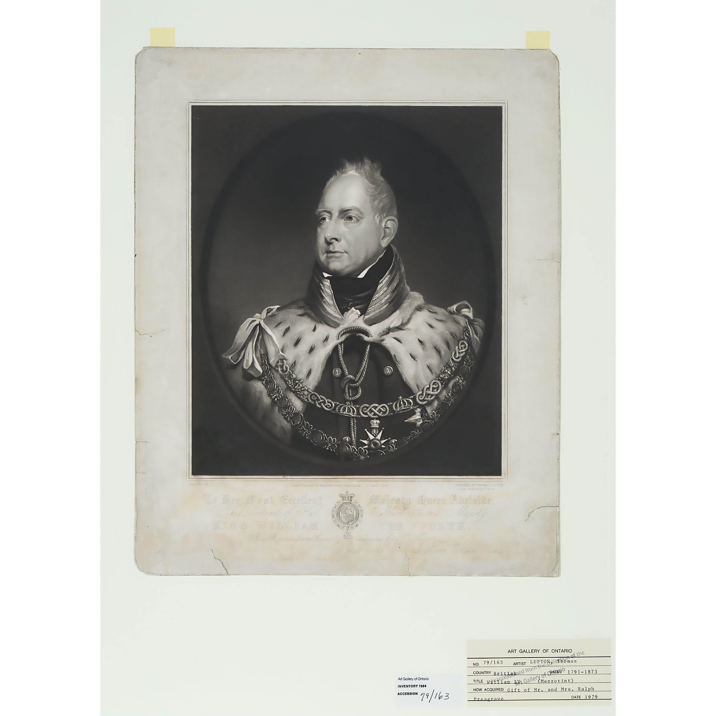 Thomas Goff Lupton | KING WILLIAM THE FOURTH; ADMIRAL SIR THOMAS ...