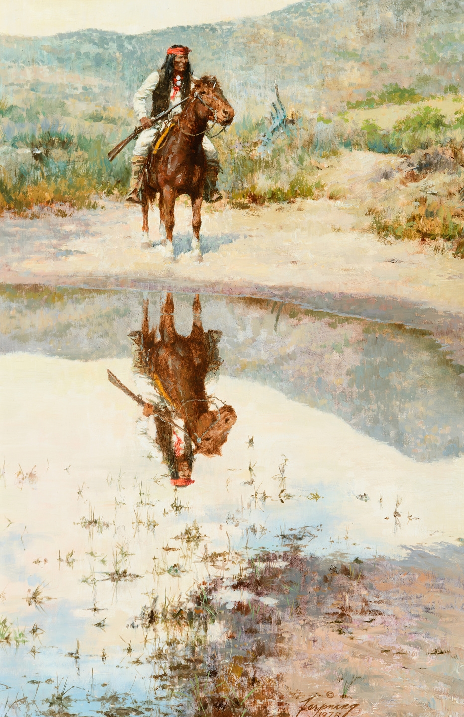 Howard Terpning | Gathering at Dawn (1979 (1979) | MutualArt