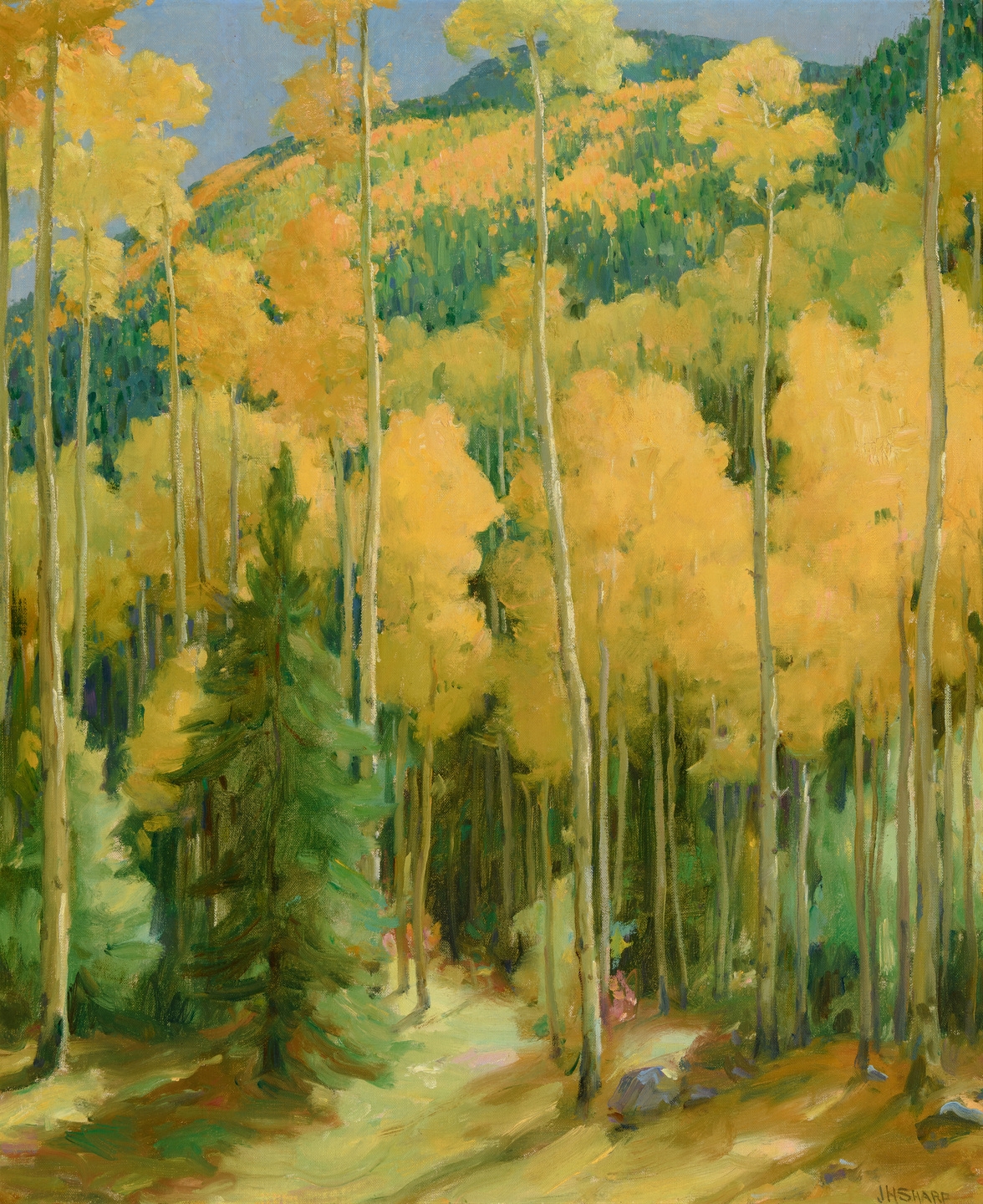 Joseph Henry Sharp | AN OLD GARDEN IN TAOS (EARLY SPRING) AND TAOS ...