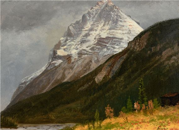 Albert Bierstadt | Mt. Stevens, Canadian Rockies | MutualArt