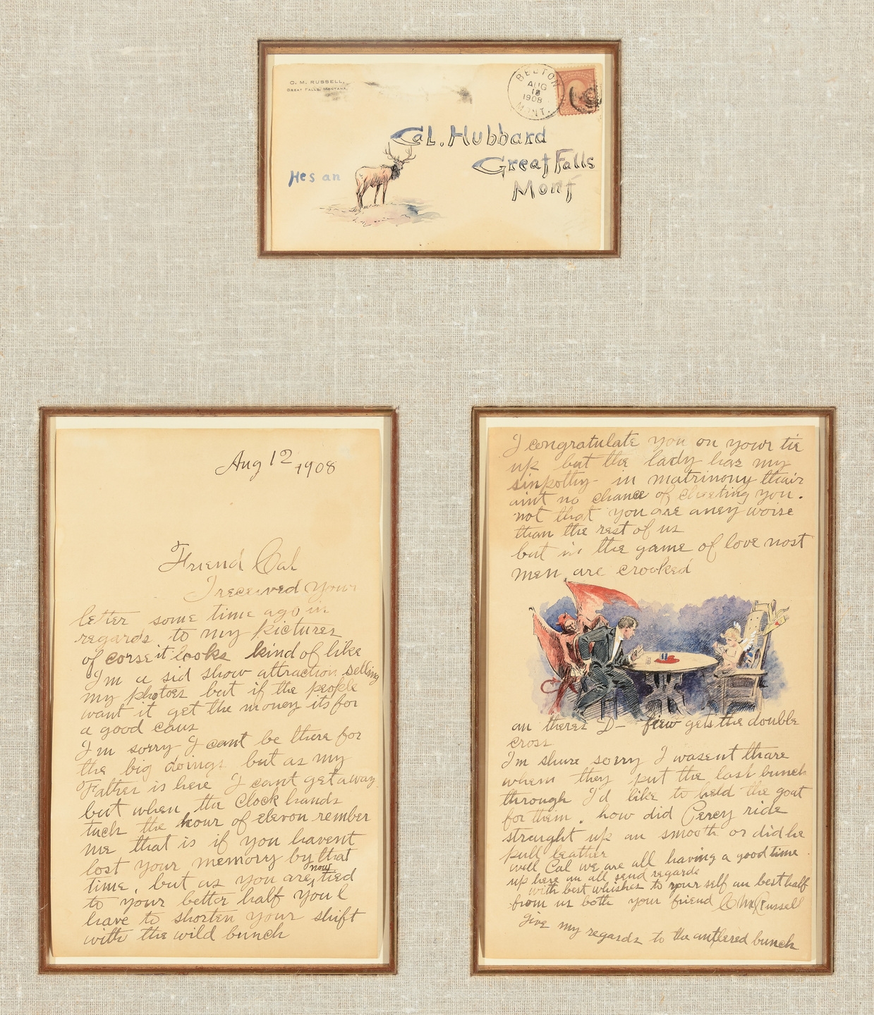 Charles Marion Russell | Friend Cal Letter (1908 (1908) | Compare ...
