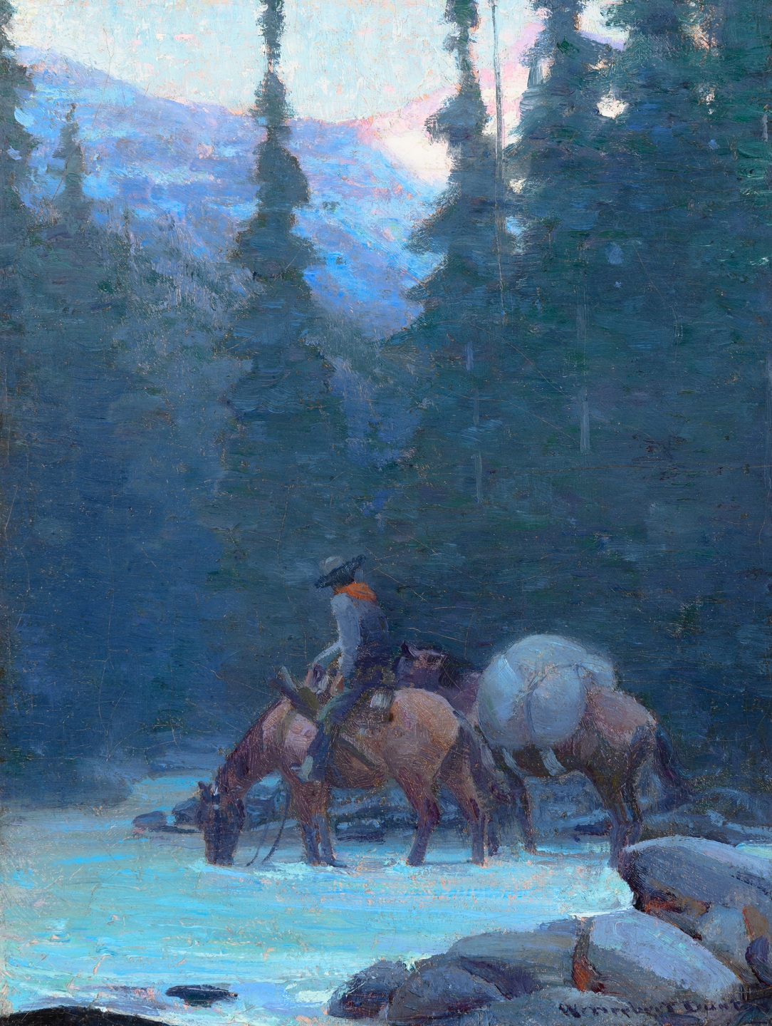 W. Herbert Dunton | The Horse Rustler | MutualArt