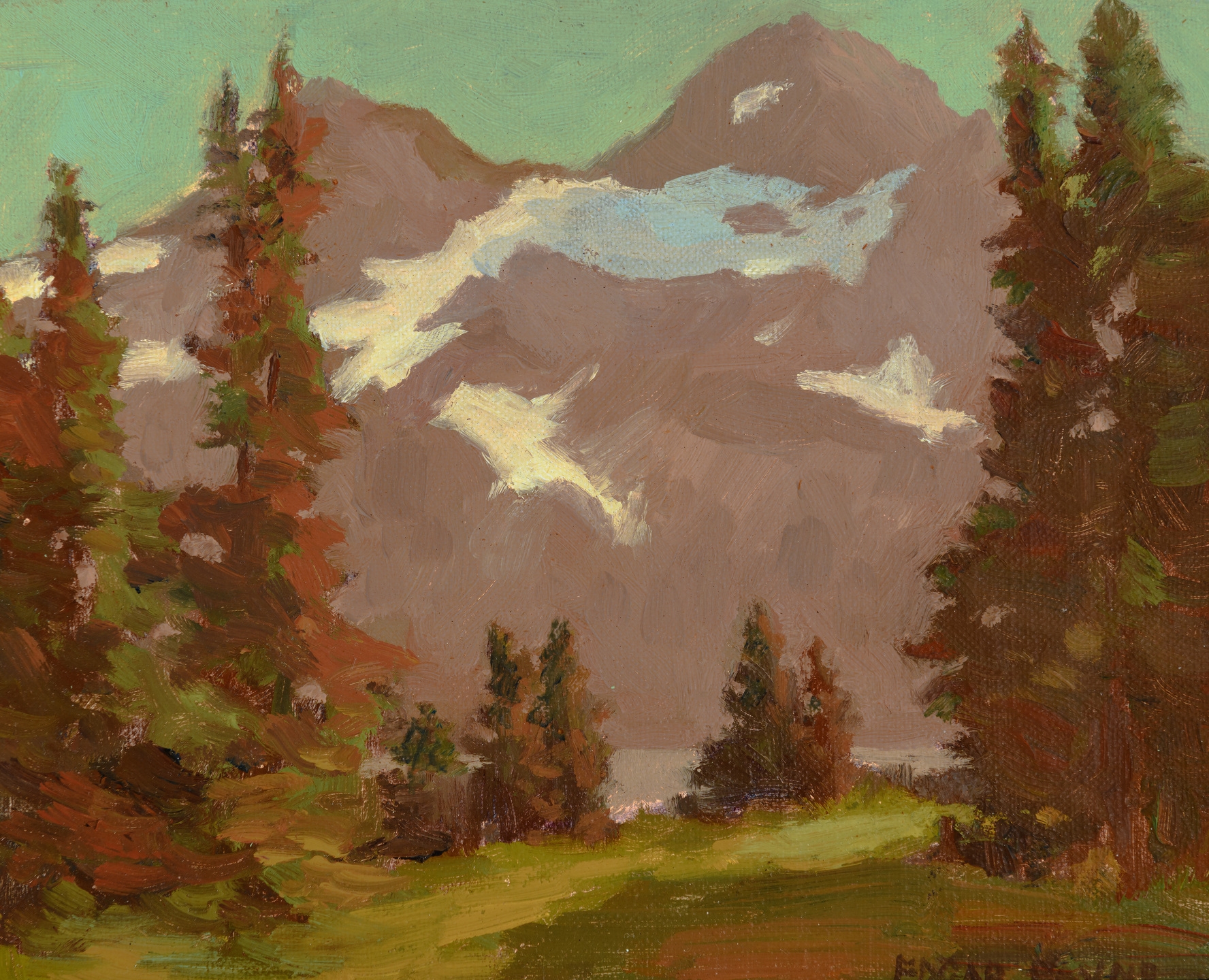 Edgar Alwin Payne | A grove of trees in the valley | MutualArt