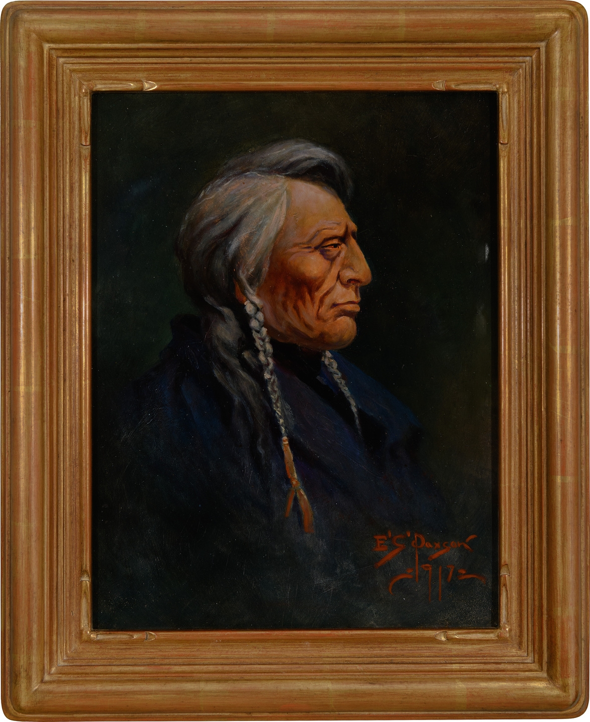 Edgar Samual Paxson | Chief Charlo – Flathead Indian (1917 (1917 ...