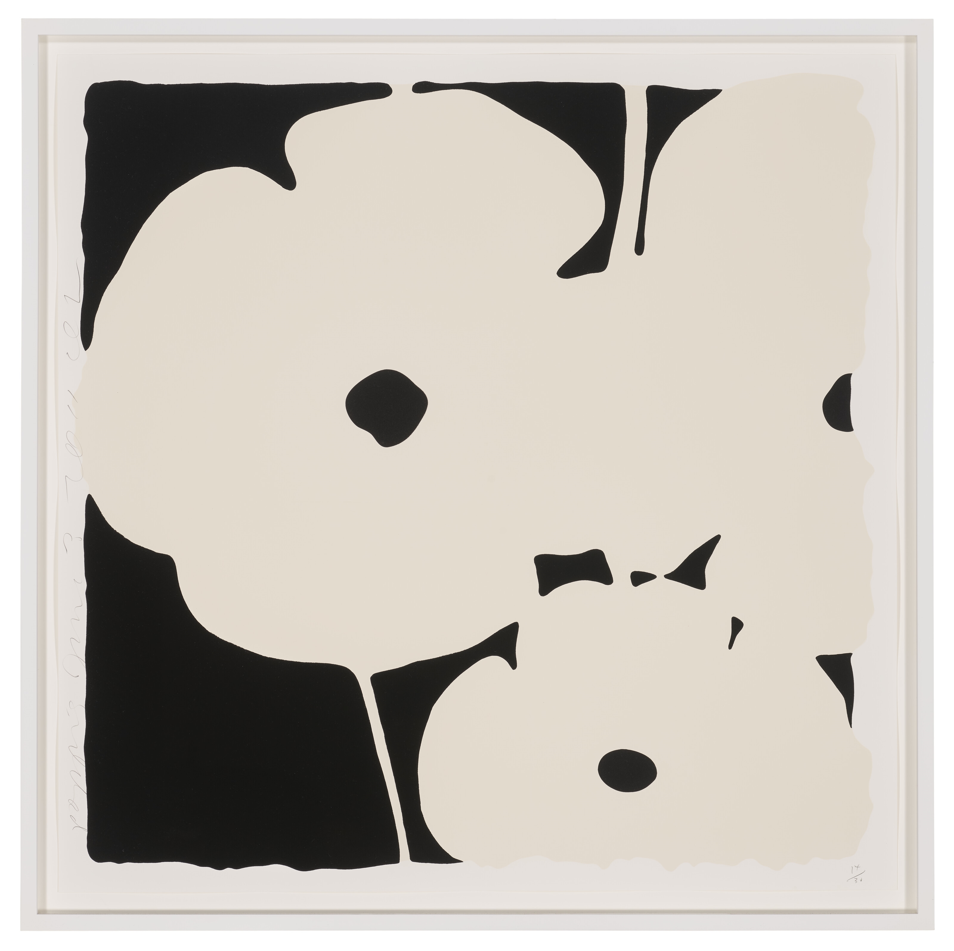 Donald Sultan | Poppies, June 3, (White), from Six Poppies (2011 ...