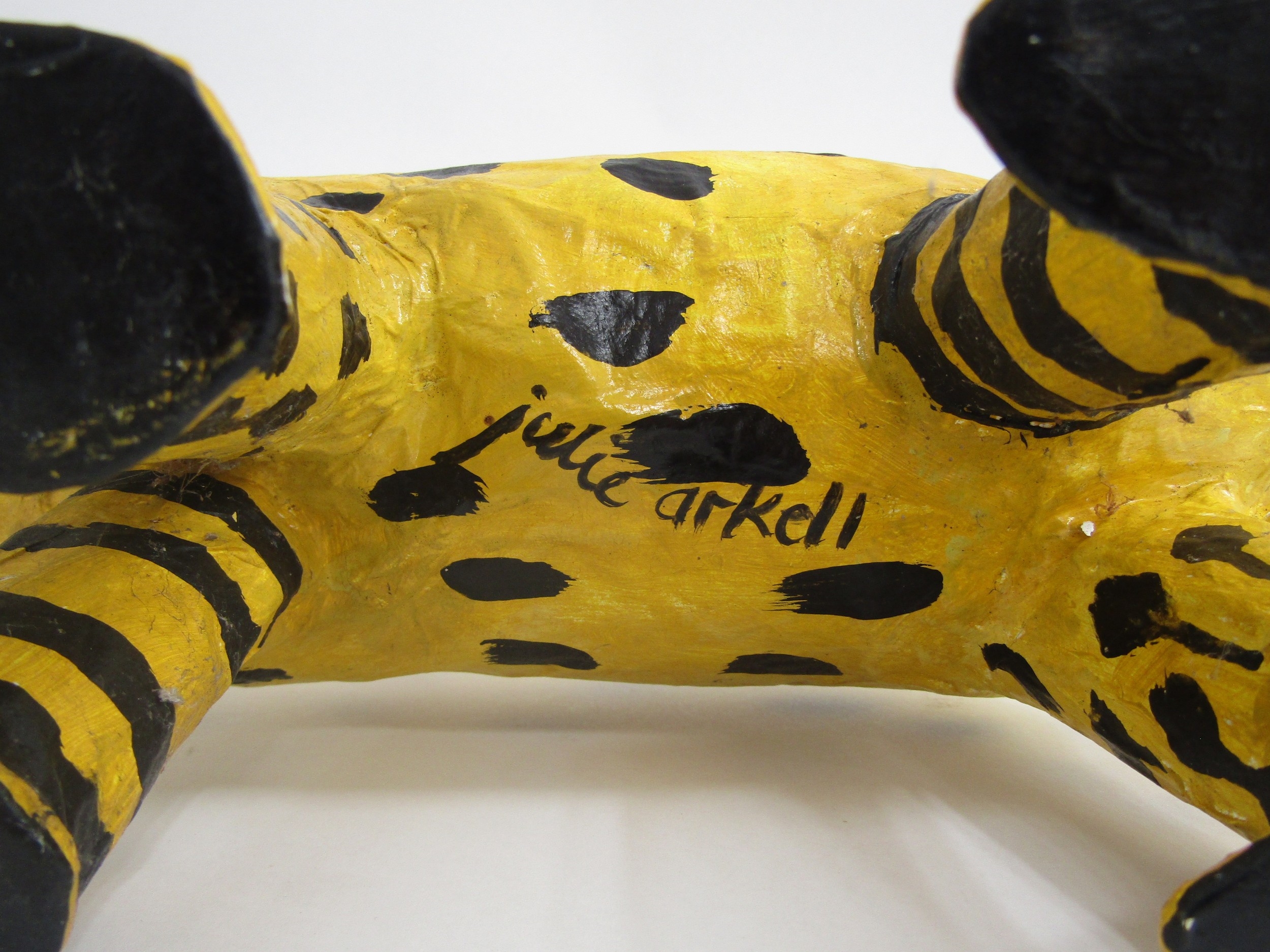 Julie Arkell | JULIE ARKELL A a folk art papier mache yellow dog f ...