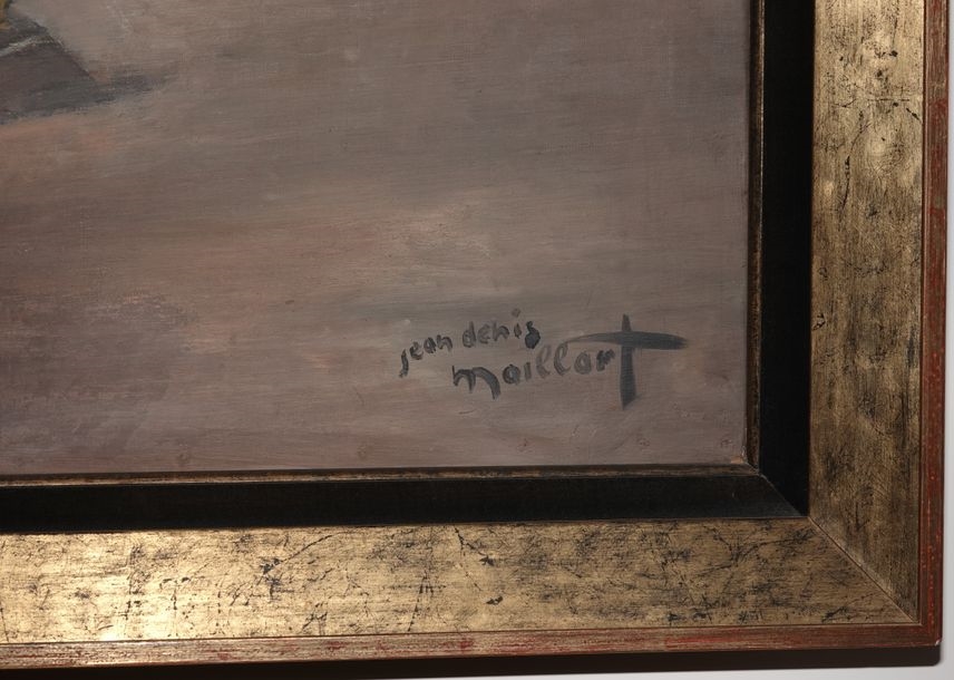 Jean Denis Maillart | Portrait of a young boy standing near a sailboat ...