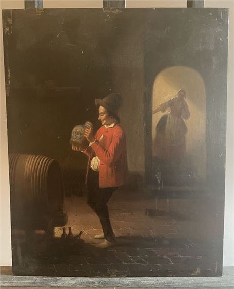 Charles Venneman | The surprised drinker Oil on panel | MutualArt