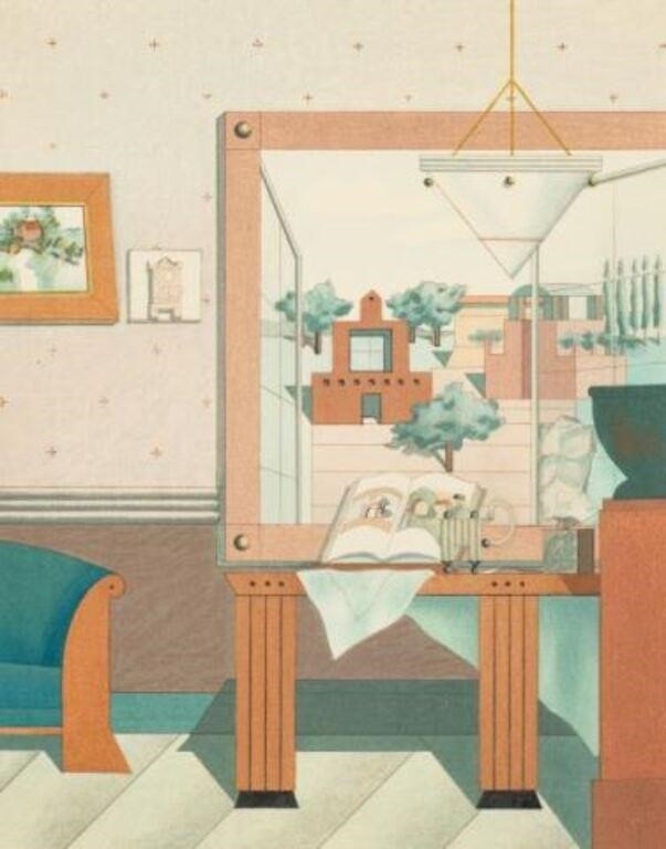 Michael Graves | Interior Scene Woodblock Print by Michael Graves ...