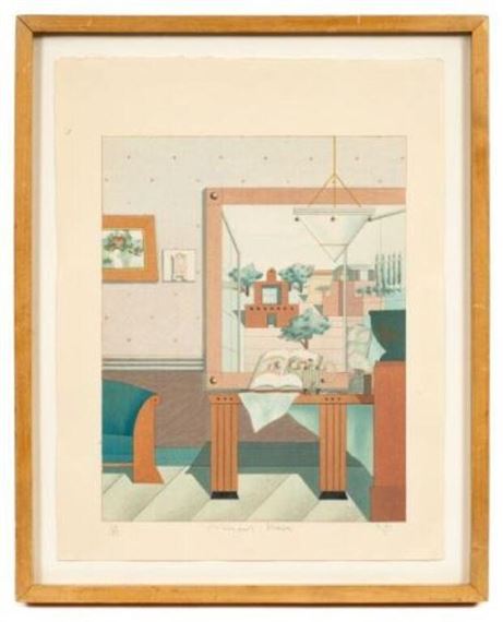 Michael Graves | Interior Scene Woodblock Print by Michael Graves ...