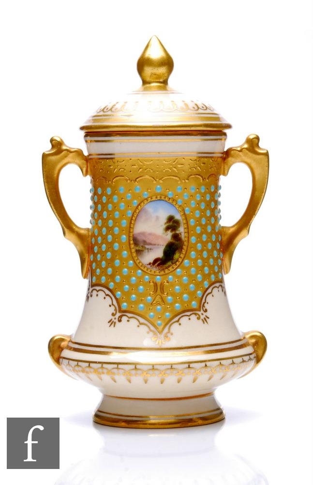 Coalport | A small Coalport porcelain vase and cover (Circa 1900 ...