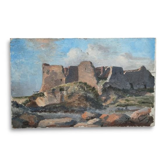 Henri Edmond Rudaux | Paysage maritime Le château en ruines | MutualArt