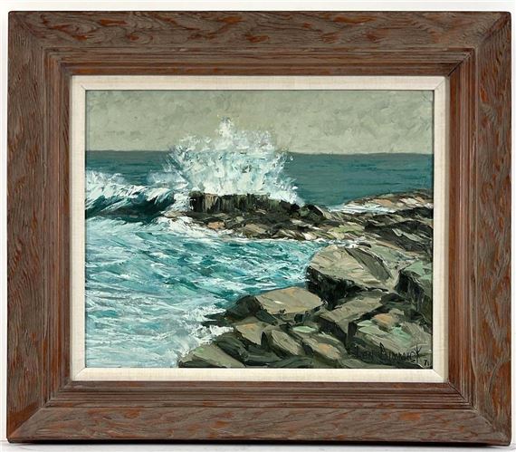 Leonard Dimmick | Rocky coastal landscape | MutualArt