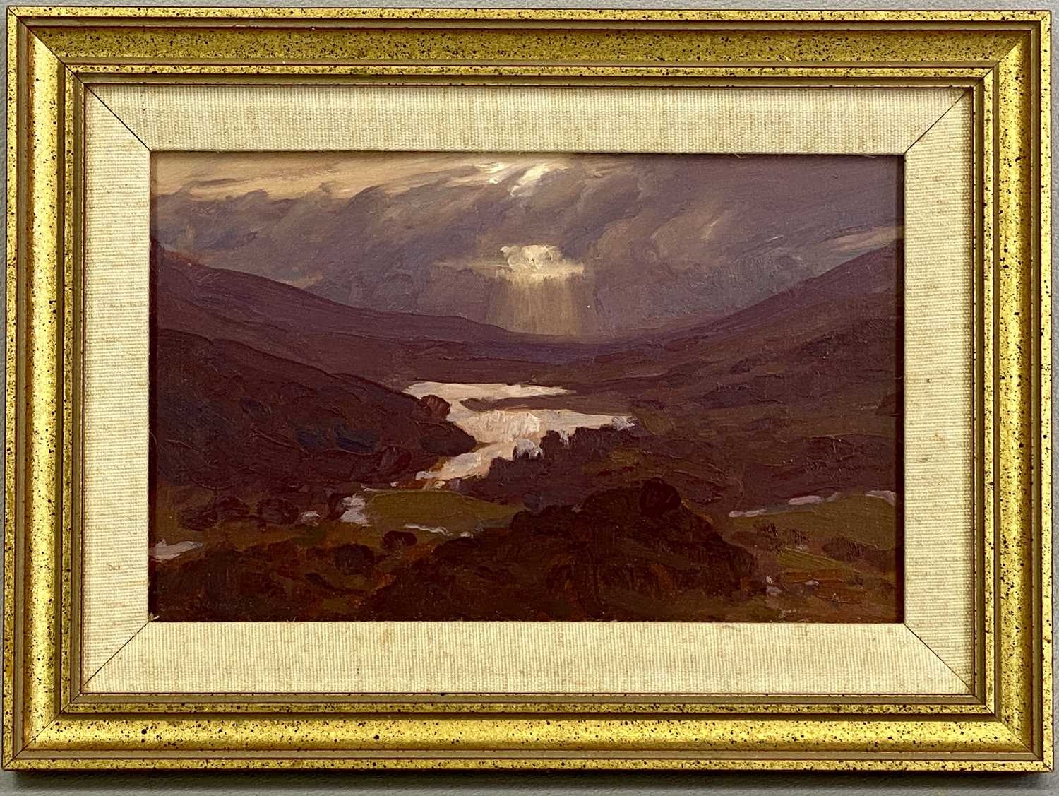 David Woodford | shaft of light over Eryri lake | MutualArt