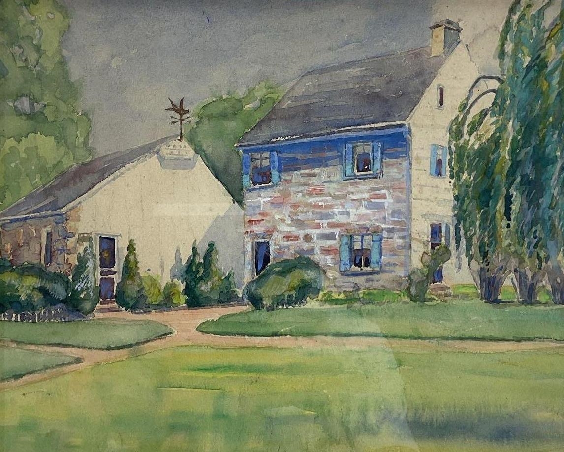 Theodore Milton Dillaway | Bucks County stone farmhouse | MutualArt