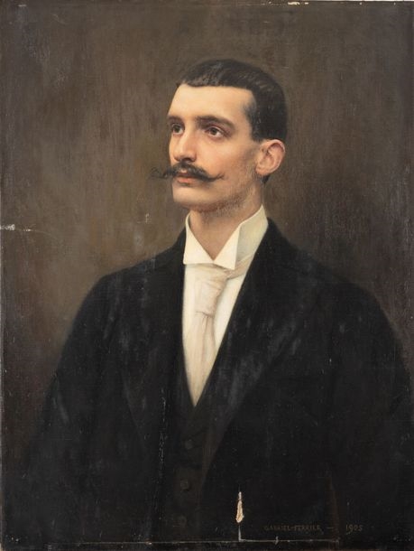 Gabriel-Joseph-Marie-Augustin Ferrier | A young Algerian girl carrying ...