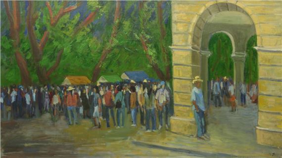 David Goldberg | Zocalo at Night | MutualArt