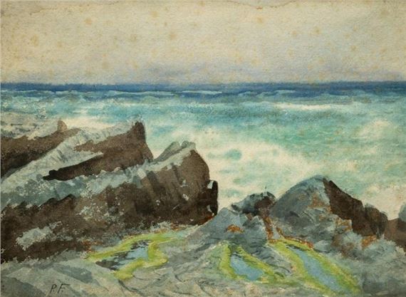 William Percy French | Rocky Coast, Galway” | MutualArt