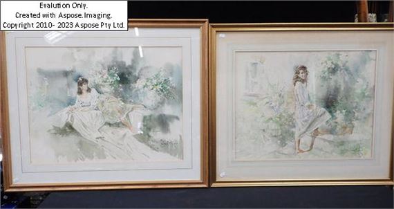 Gordon King | GORDON KING 1939-2022: GIRL IN A GARDEN | MutualArt