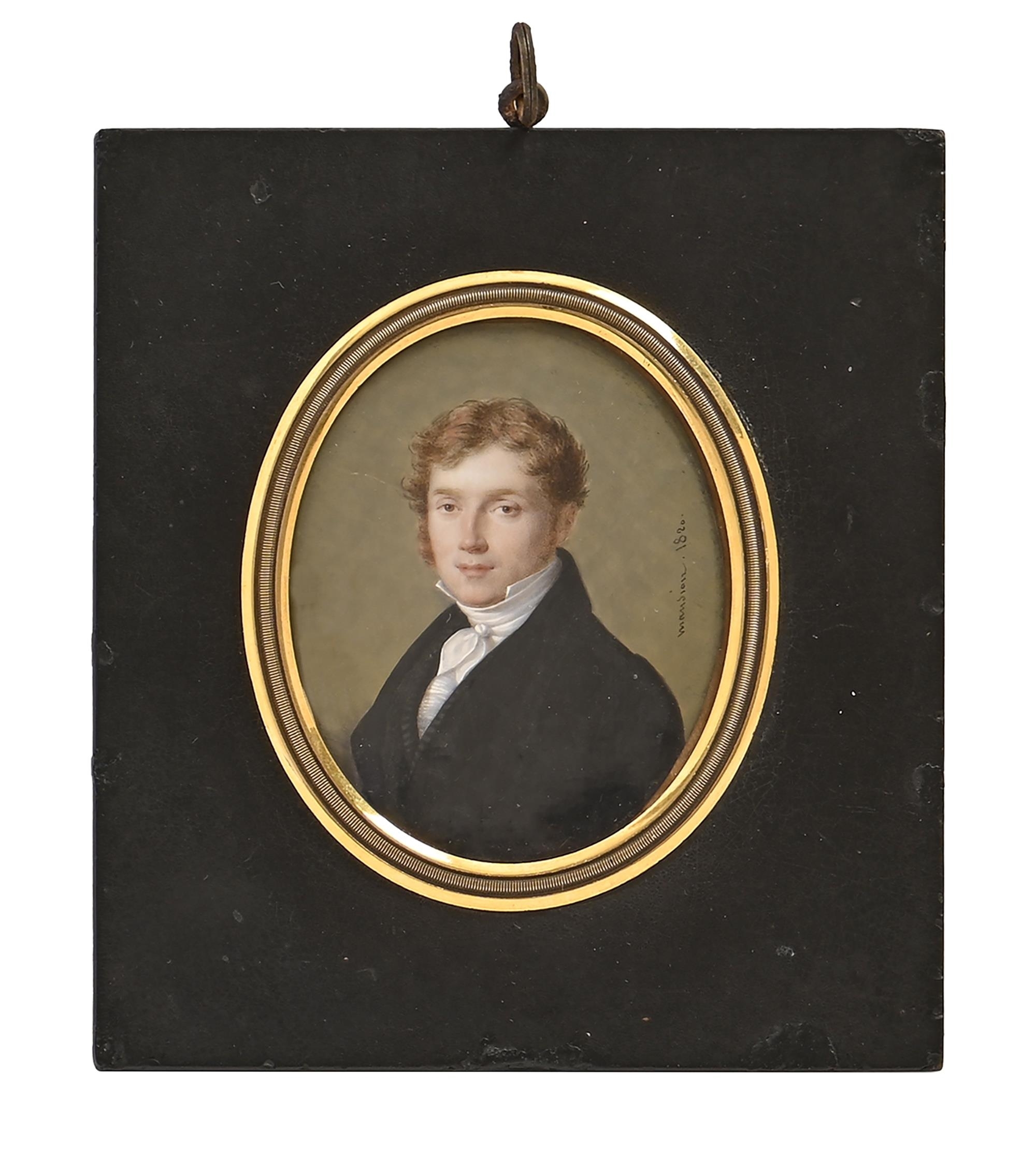André Léon Larue | Portrait Miniature of a Young Gentleman (1820 ...