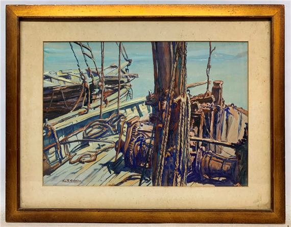 Esteban Roberto Garino | Esteban Garino Amarras Acuarela sobre papel ...