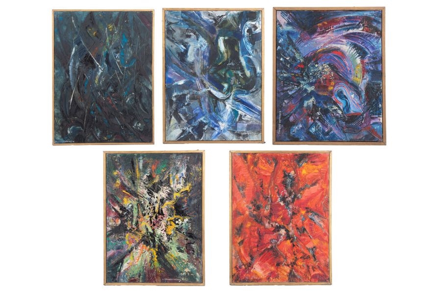 Richard Gervais Geneviève | Series of five abstract compositions ...