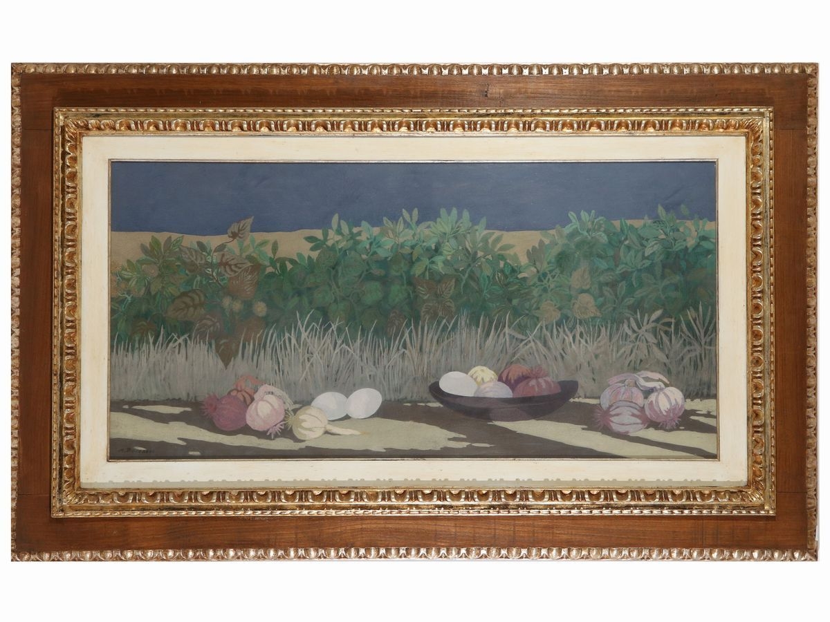 Marcello Boccacci | Still life in a landscape 1975 | MutualArt