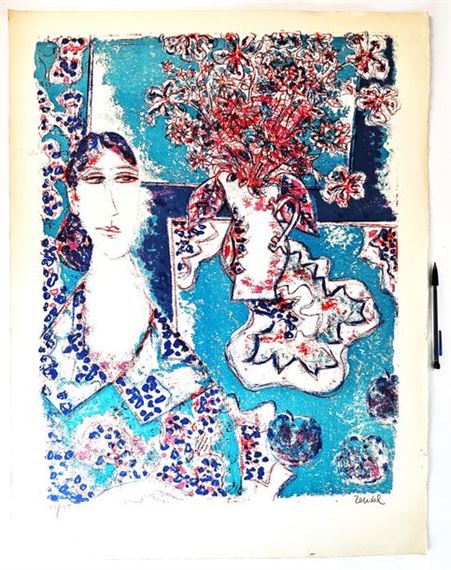 Gabriel Zendel | Portrait au vase | MutualArt