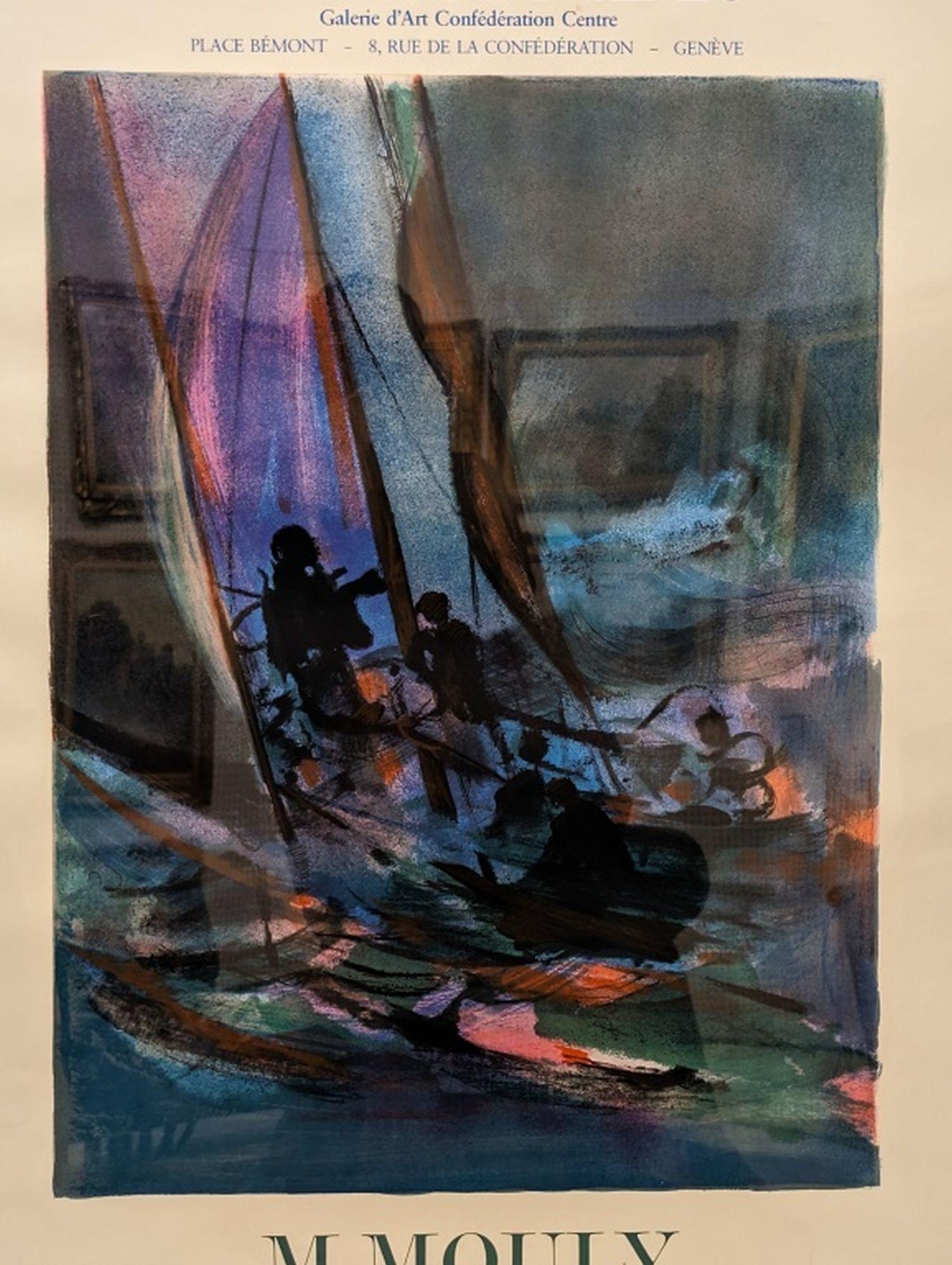 Marcel Mouly | Marcel Mouly Lithograph “Navy Blue (1988) | MutualArt