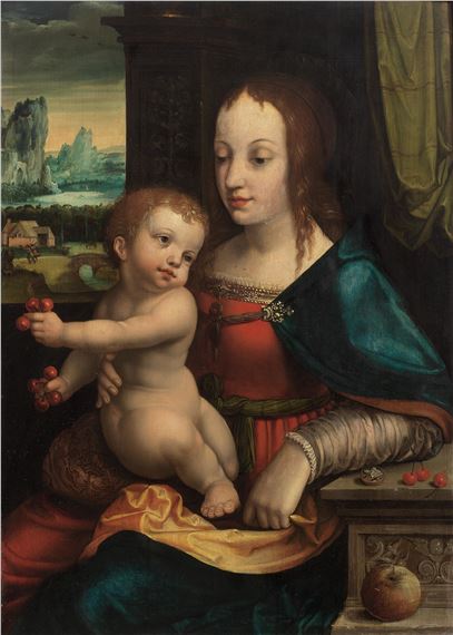 Joos Van Cleve | The Virgin and Child: 'The Madonna of the Cherries' | MutualArt