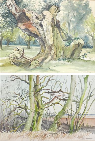 Gladys Rees Teesdale | : a pair of landscape watercolours | MutualArt