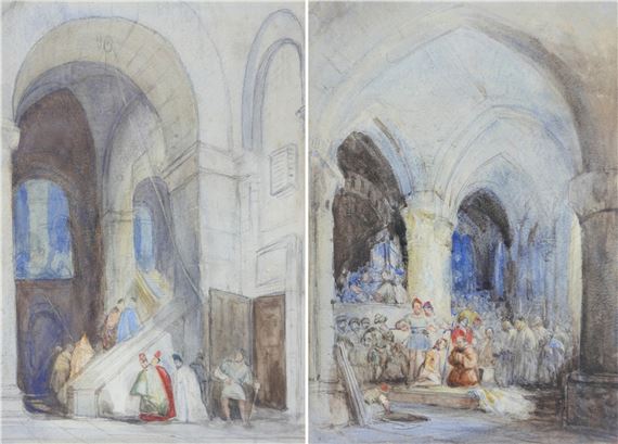 George Cattermole | Henry VIII seated in an interior with attendants ...