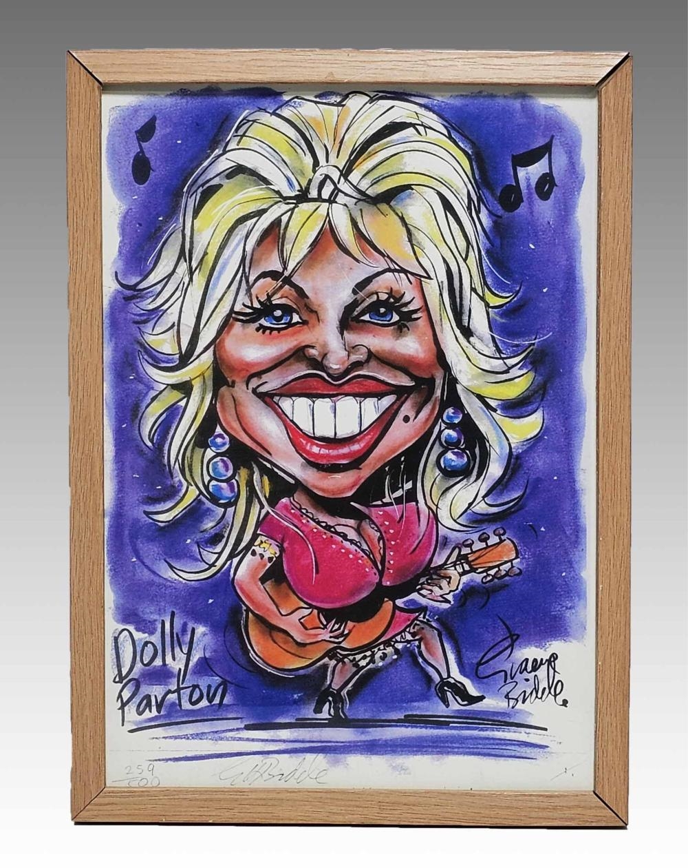 Graeme Biddle | A Dolly Parton caricature print by Graeme Biddle ...